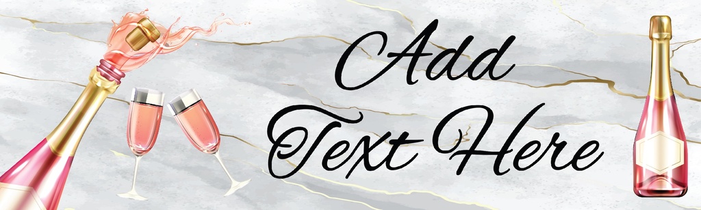 Personalised Hen Do Banner - Pink Champagne Hen Party - Custom Text ...