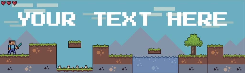 Personalised Party Banner - Minecraft Gaming Kids - Custom Text | Cool ...