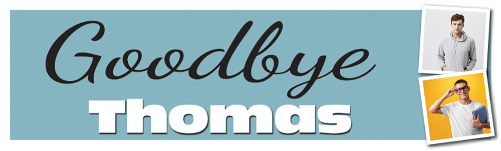 Personalised Goodbye Banner - Blue - Custom Name & 2 Photo Upload ...